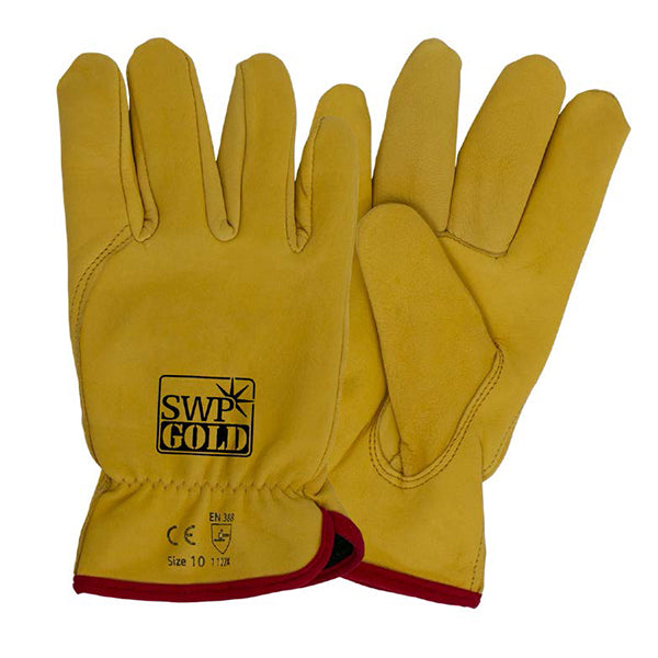 SWP Gold Size 10 Premium Driver's Rigger Gloves – Specialised Welding ...